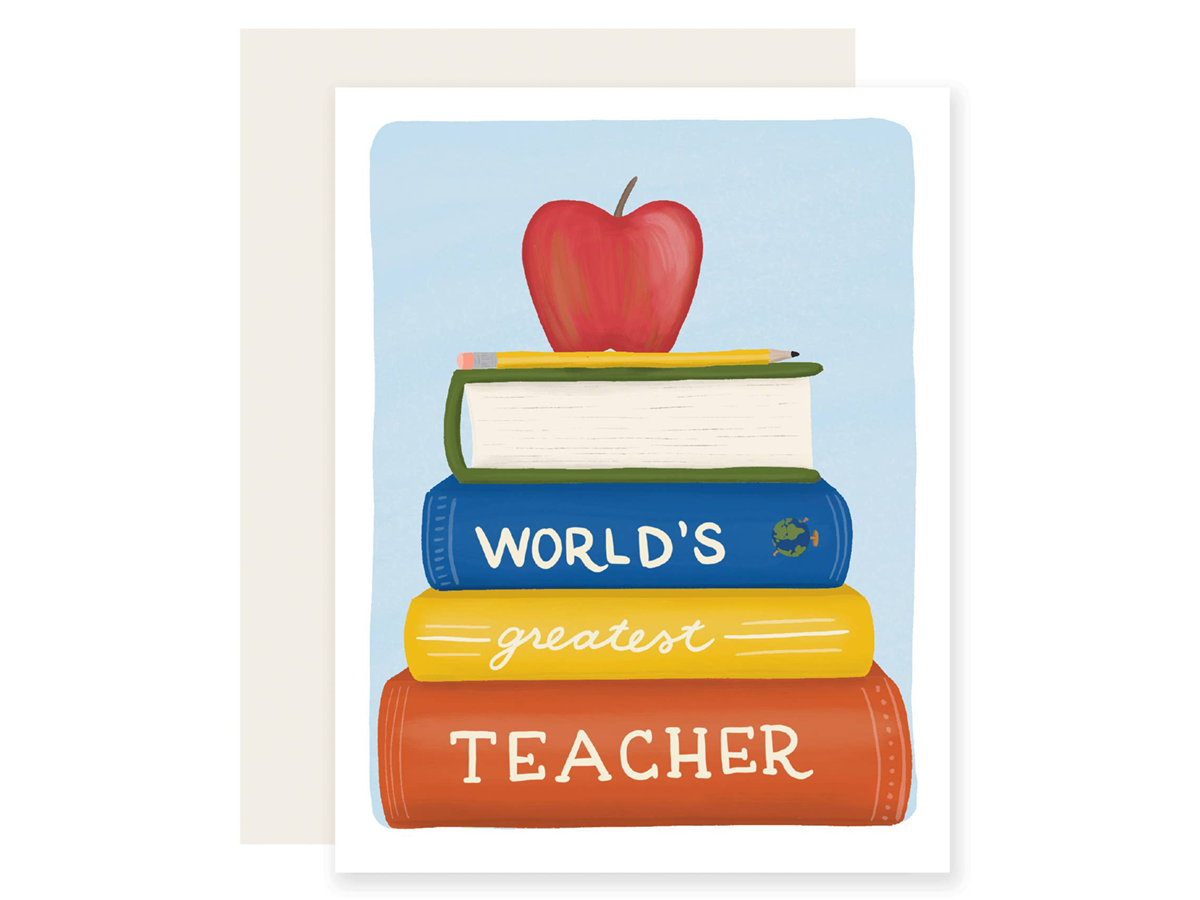 World's Greatest Teacher, Single Card – Noteworthy Paper & Press