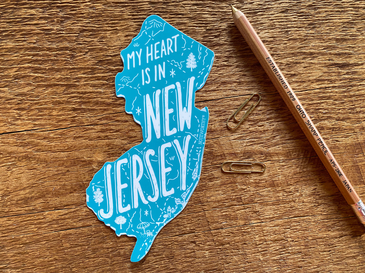 New Jersey State Sticker – Noteworthy Paper & Press