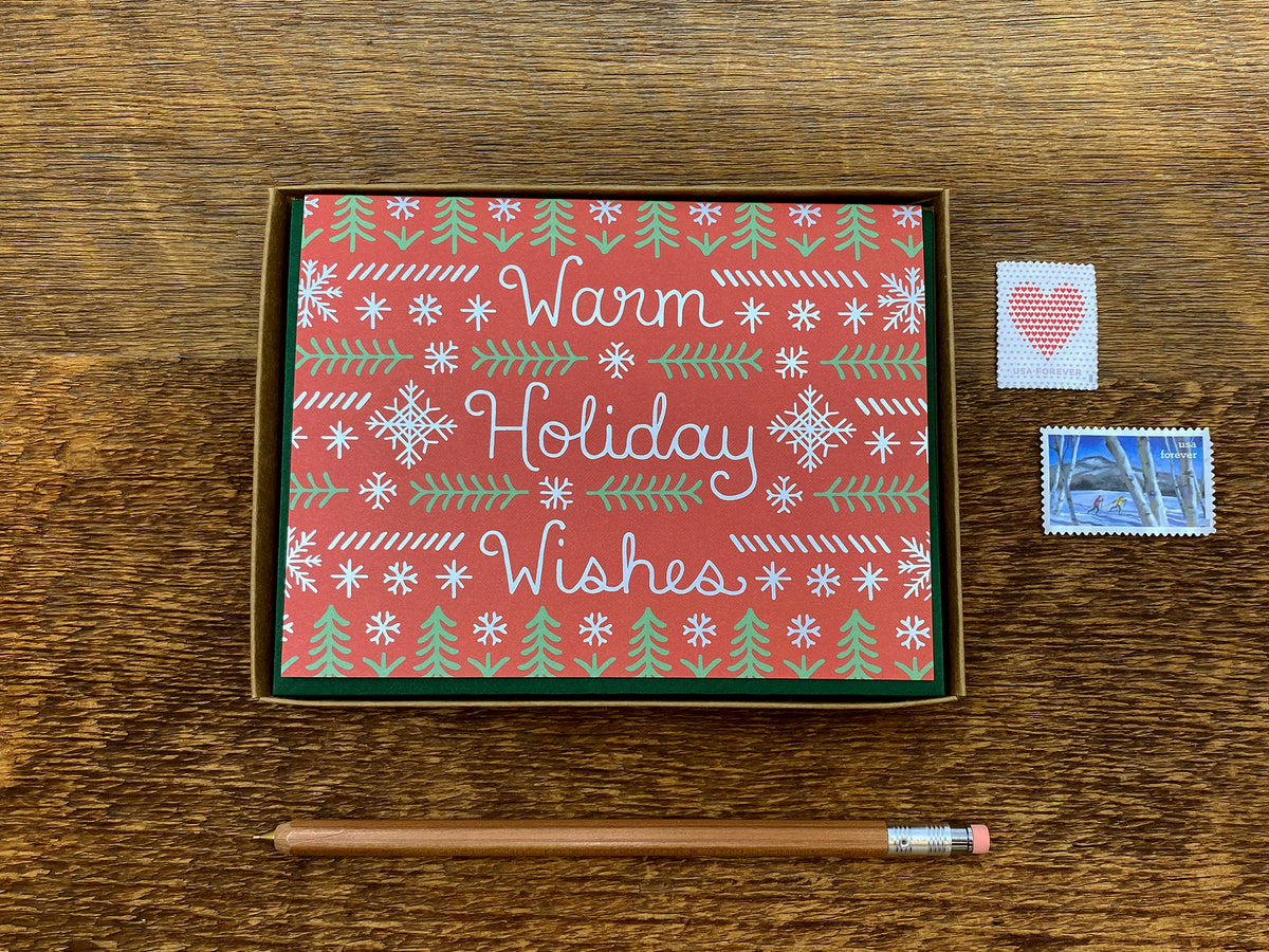Warm Holiday Wishes Greeting Card – Noteworthy Paper & Press