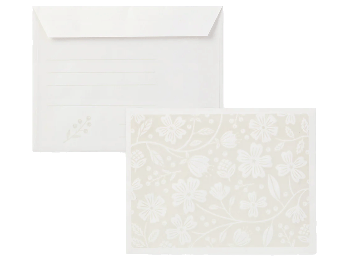 Midori Light Blue Flowers, Letter Stationery Set – Noteworthy Paper & Press