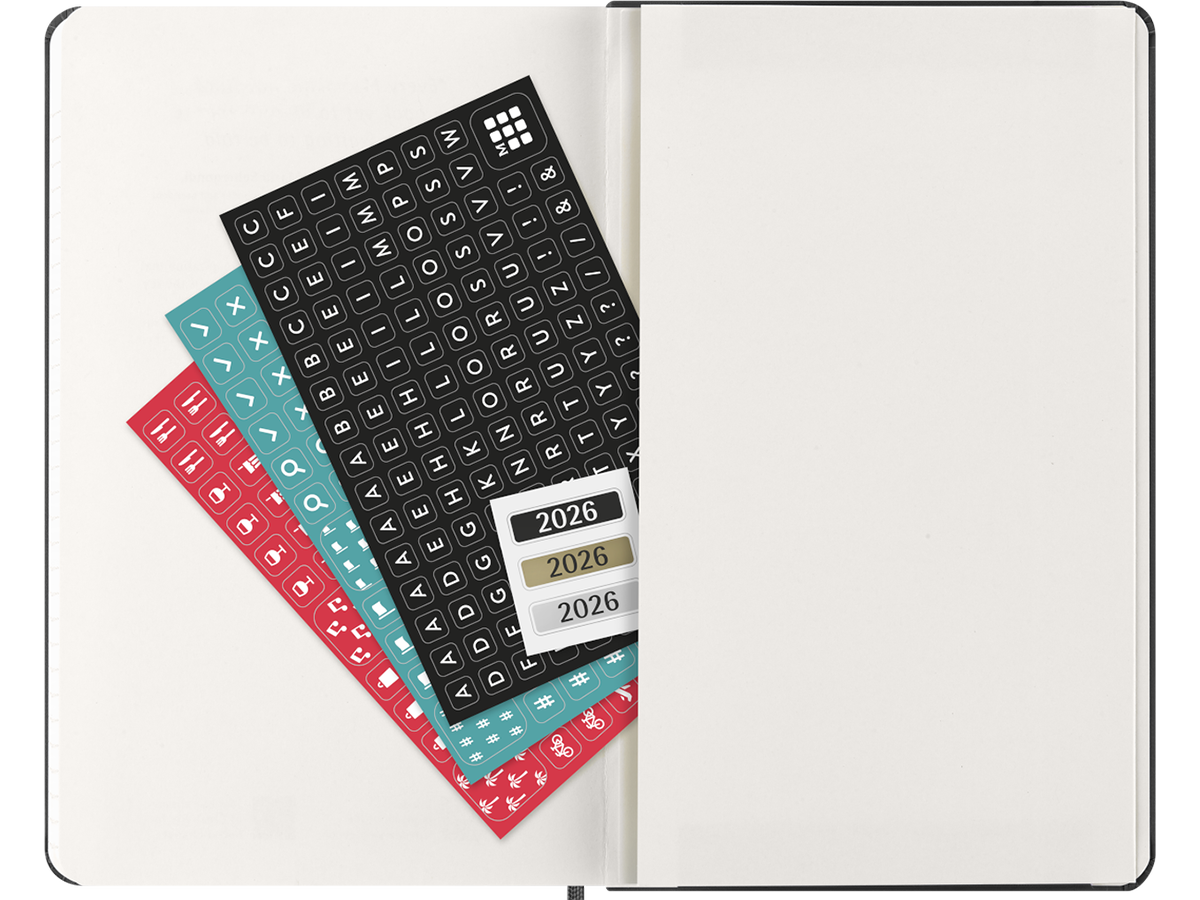2026 12-Month Weekly Horizontal Large Hard Cover Planner, Black ...