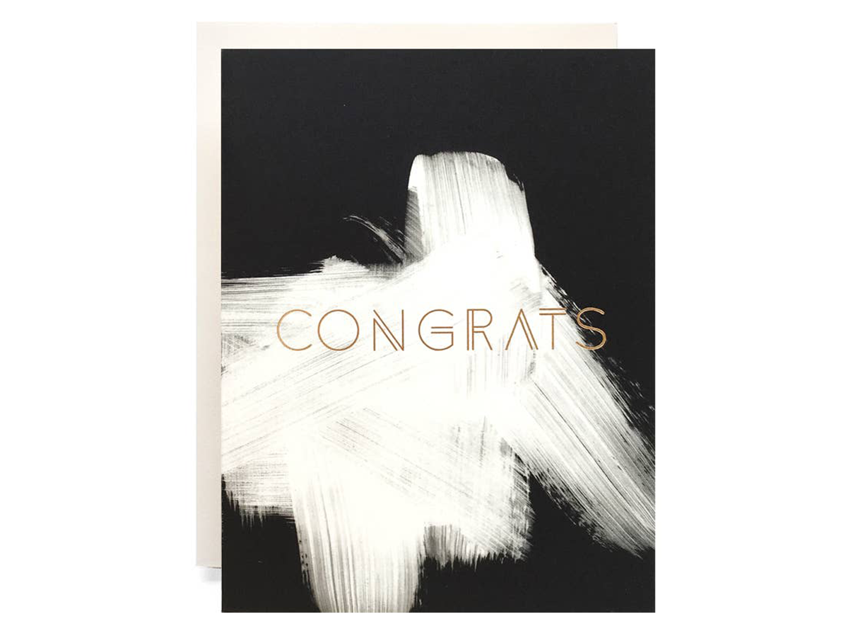 Brushed Congrats, Single Card – Noteworthy Paper & Press