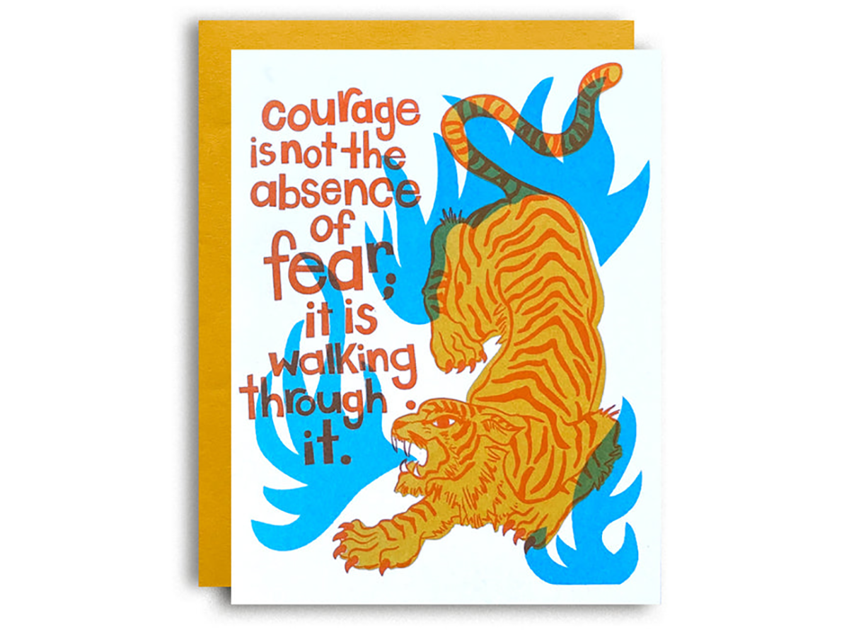 Courage Tiger, Single Card – Noteworthy Paper & Press