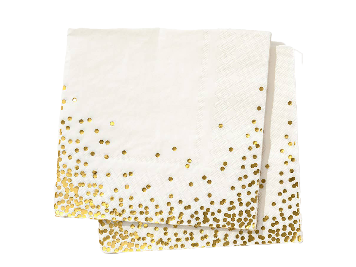 Gold Confetti Large Napkin, Set of 20 – Noteworthy Paper & Press