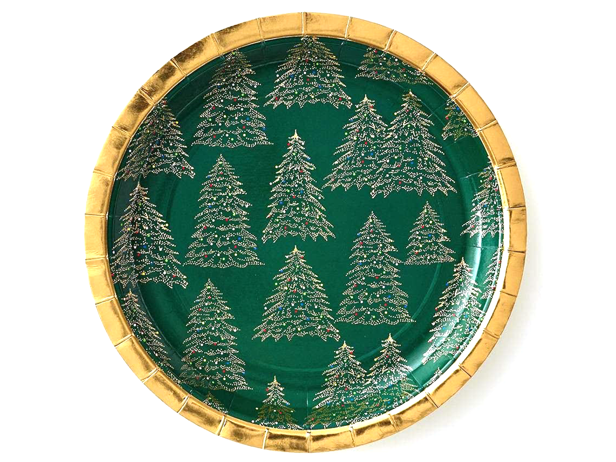 Gold Tree Large Christmas Plates – Noteworthy Paper & Press