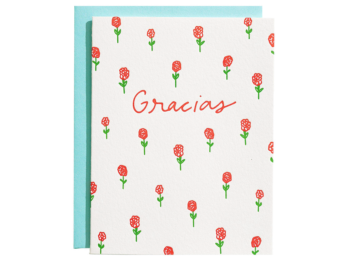 Gracias Floral, Single Card – Noteworthy Paper & Press