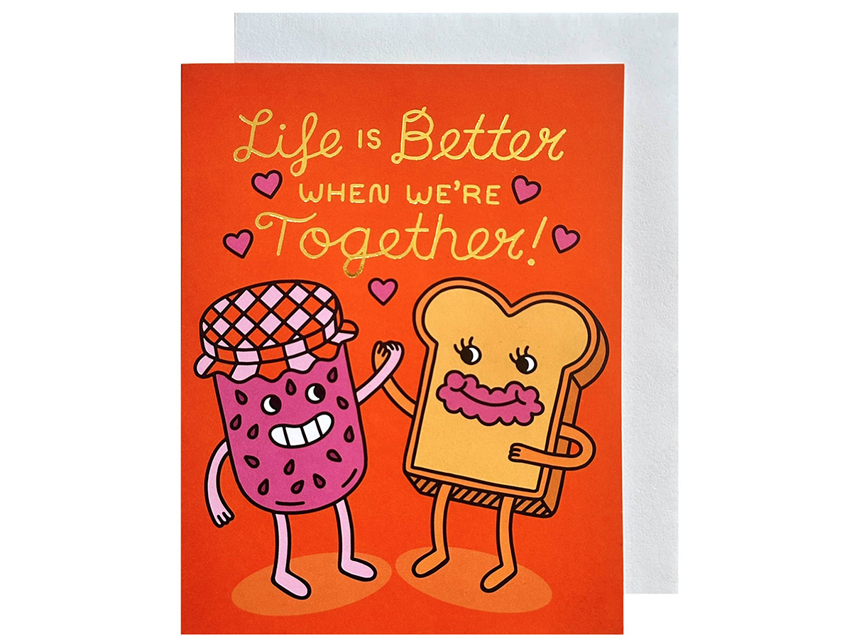 Life Is Better Toast & Jam, Single Card – Noteworthy Paper & Press