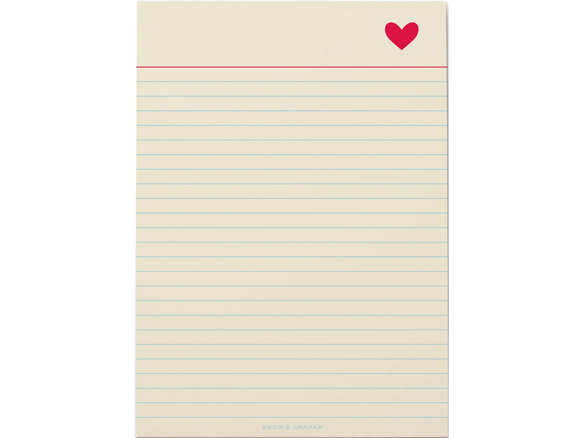 Heart Notepad – Noteworthy Paper & Press