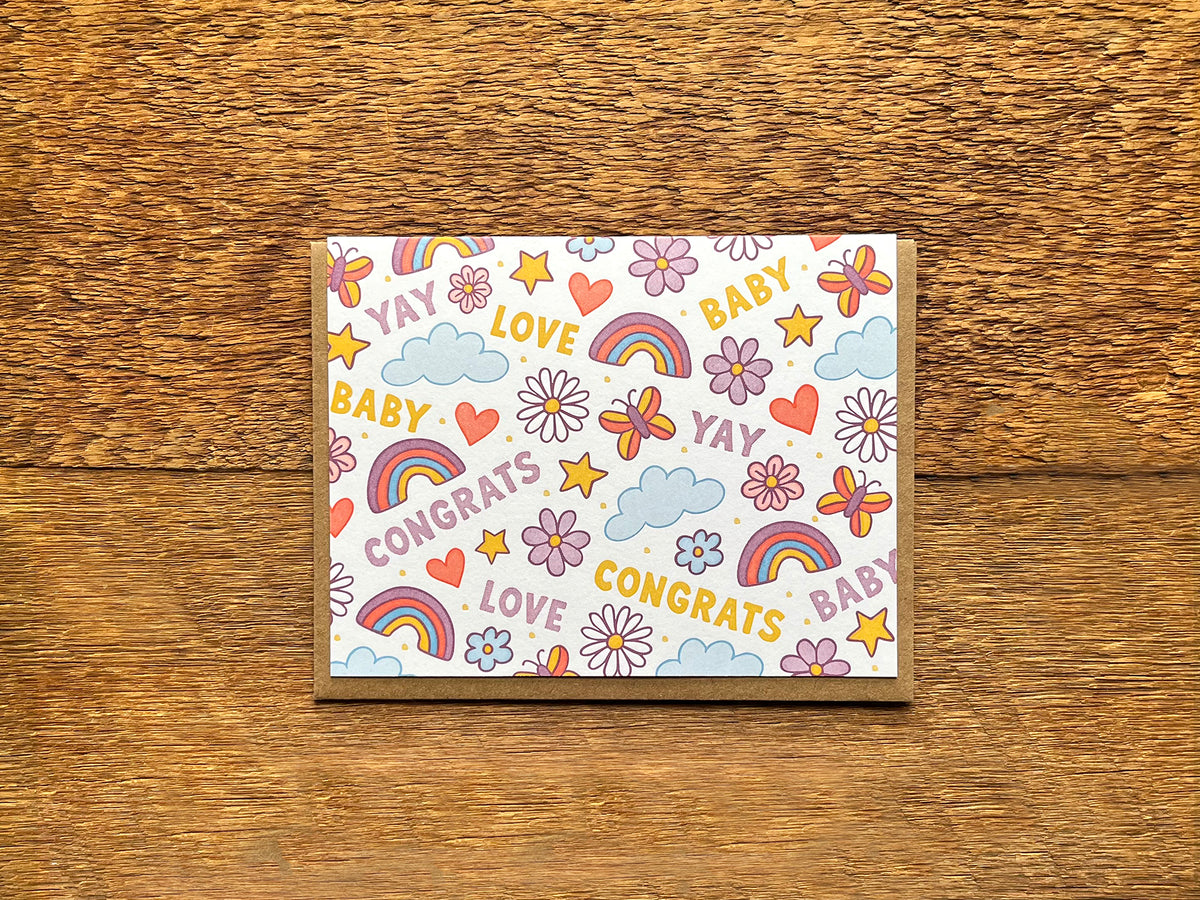 Baby Pattern Greeting Card – Noteworthy Paper & Press