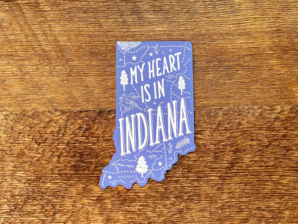 Heart In Indiana Map Magnet – Noteworthy Paper & Press