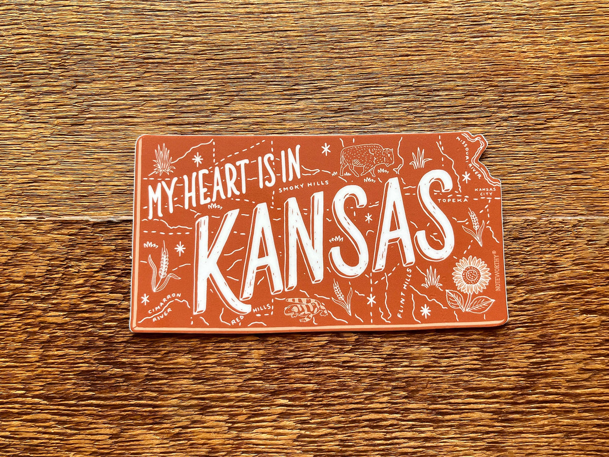 Kansas Sticker – Noteworthy Paper & Press