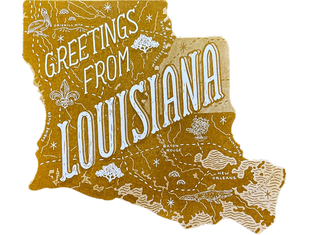 Louisiana Postcard Printable LOUISIANA TRAVEL POSTER Postcard Set Of