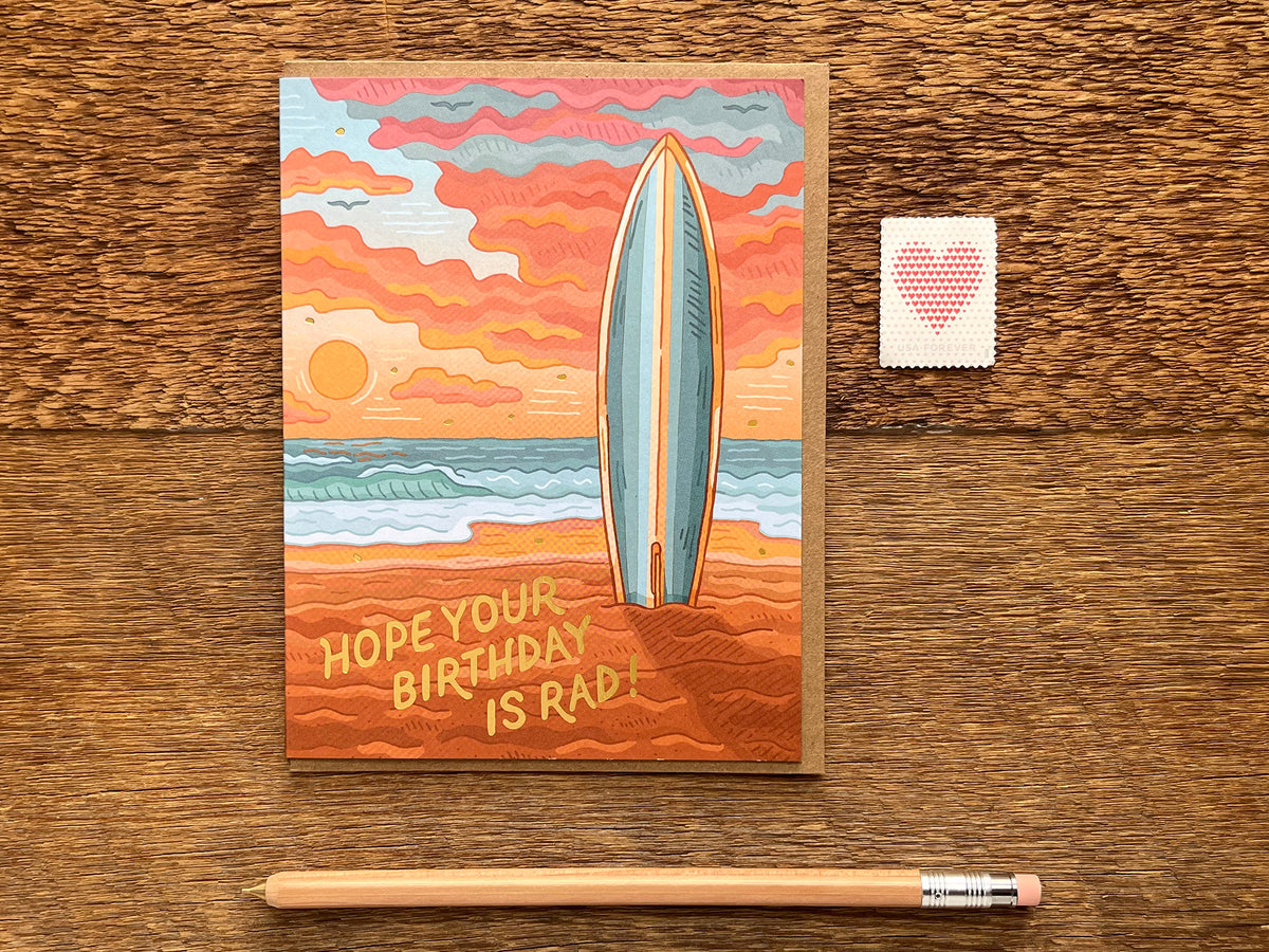 Rad Surf Birthday Greeting Card – Noteworthy Paper & Press