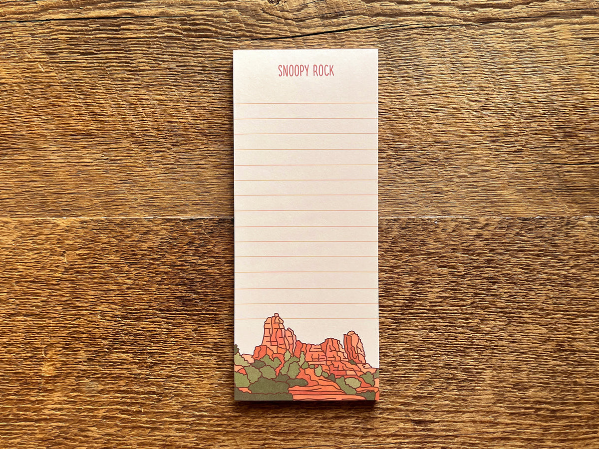 Sedona (Snoopy Rock) Notepad – Noteworthy Paper & Press