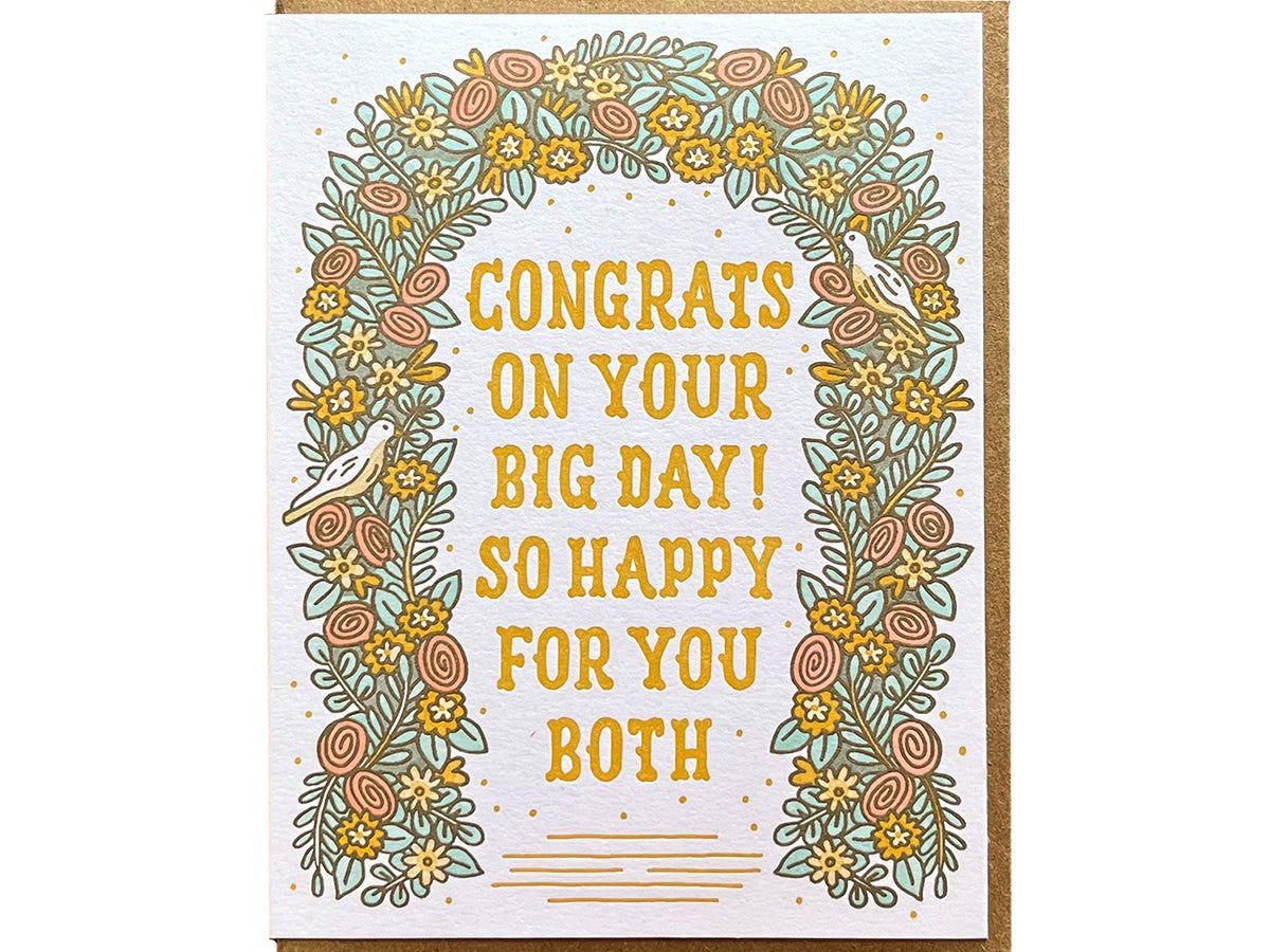 Congrats Wedding Arch Card – Noteworthy Paper & Press