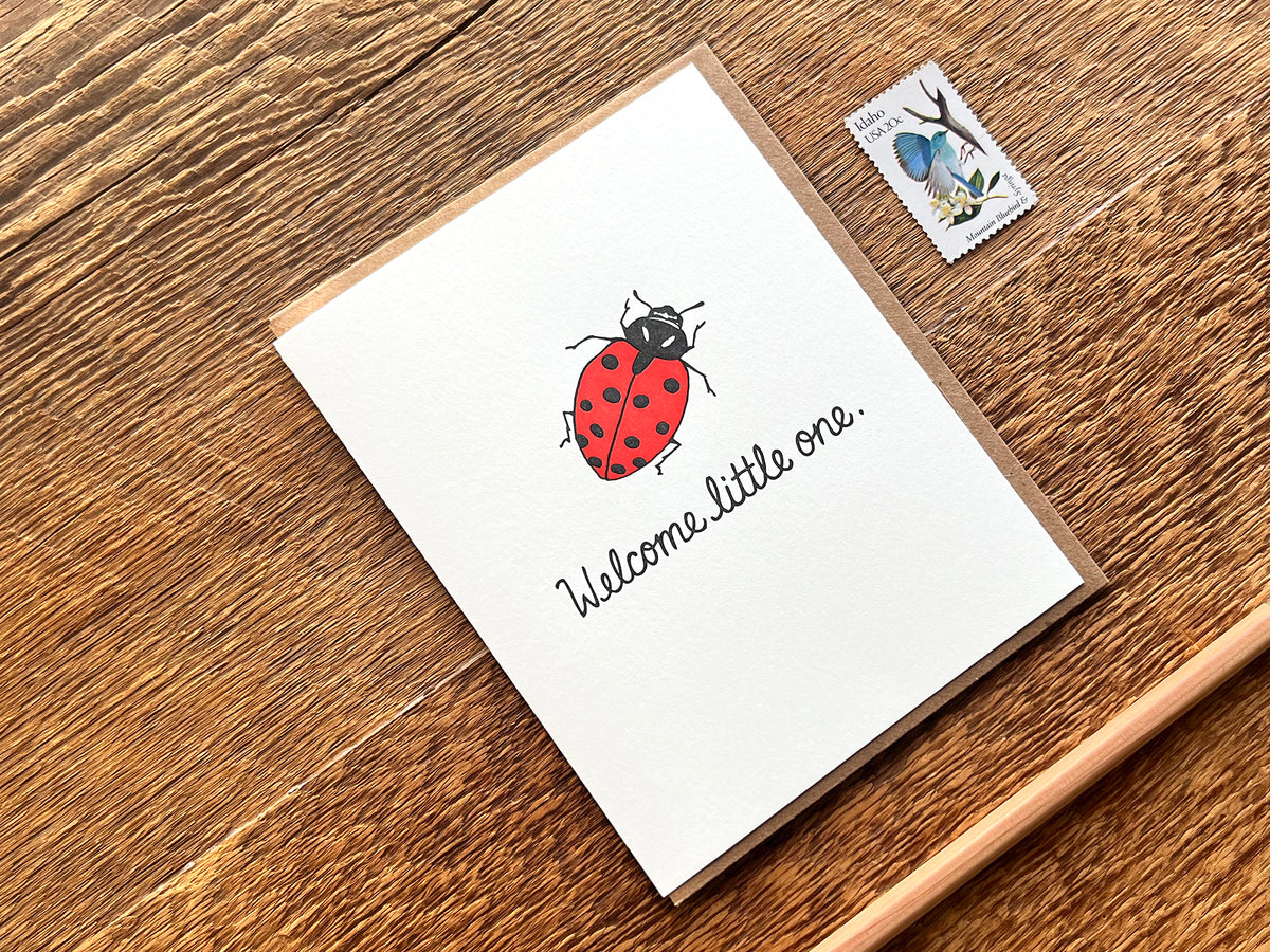 Welcome Lady Bug Greeting Card – Noteworthy Paper & Press
