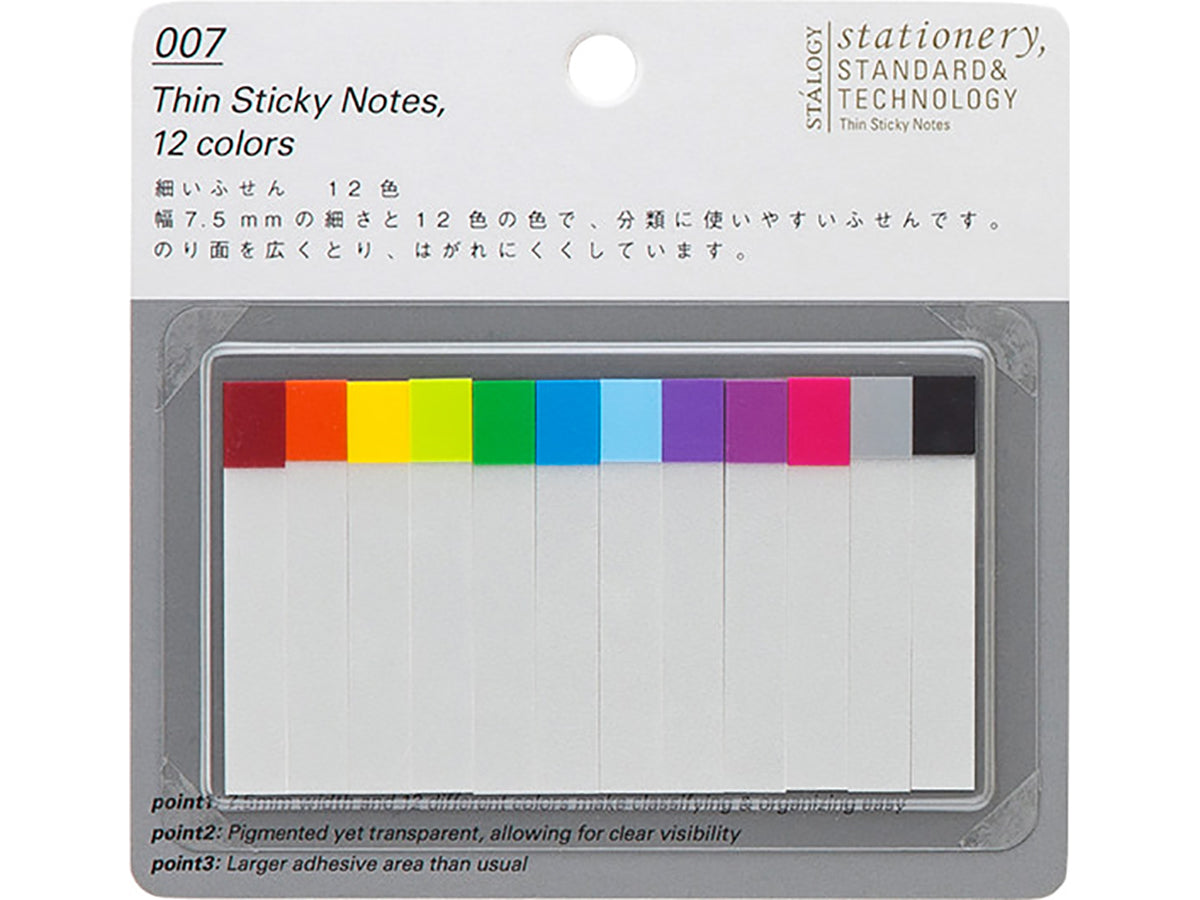 Thin Sticky Notes, 12 Colors – Noteworthy Paper & Press
