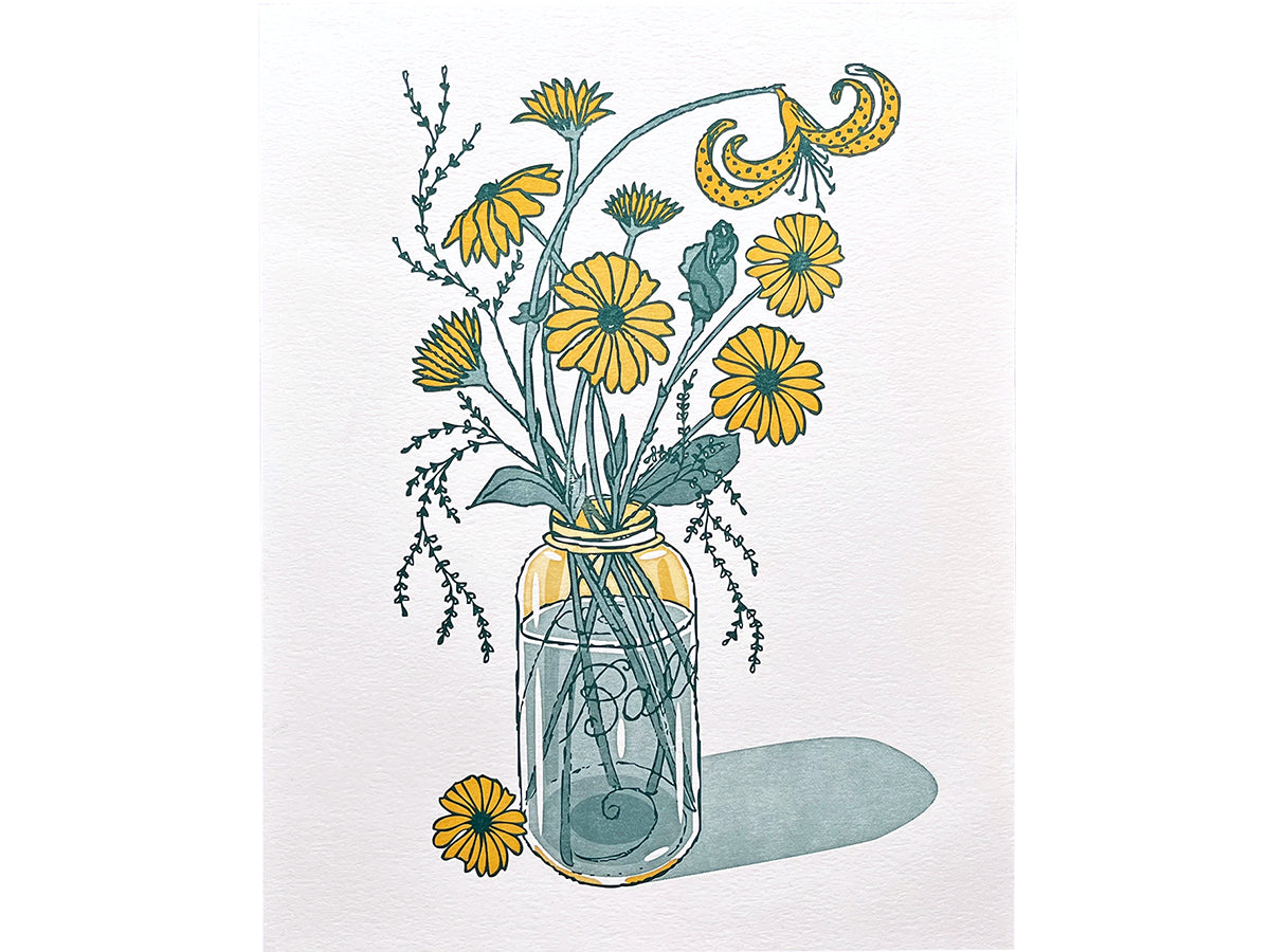 Ball Mason Jar Drawing