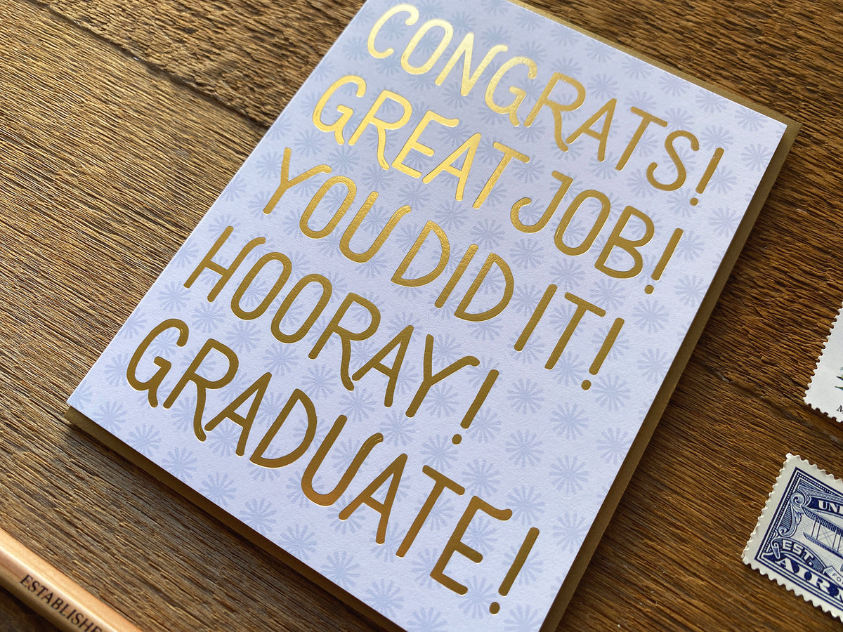 Congrats Grad Words Greeting Card – Noteworthy Paper & Press