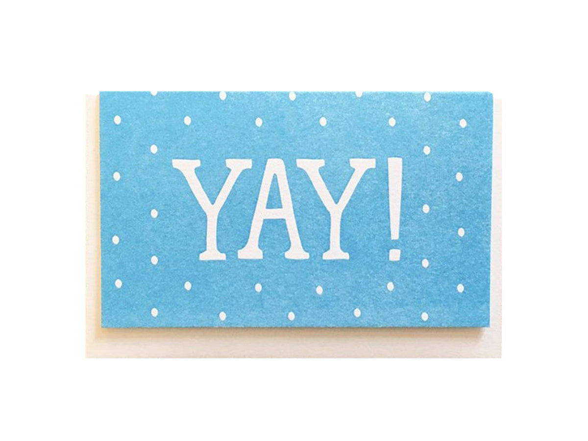 Yay! Blue Enclosure Card – Noteworthy Paper & Press