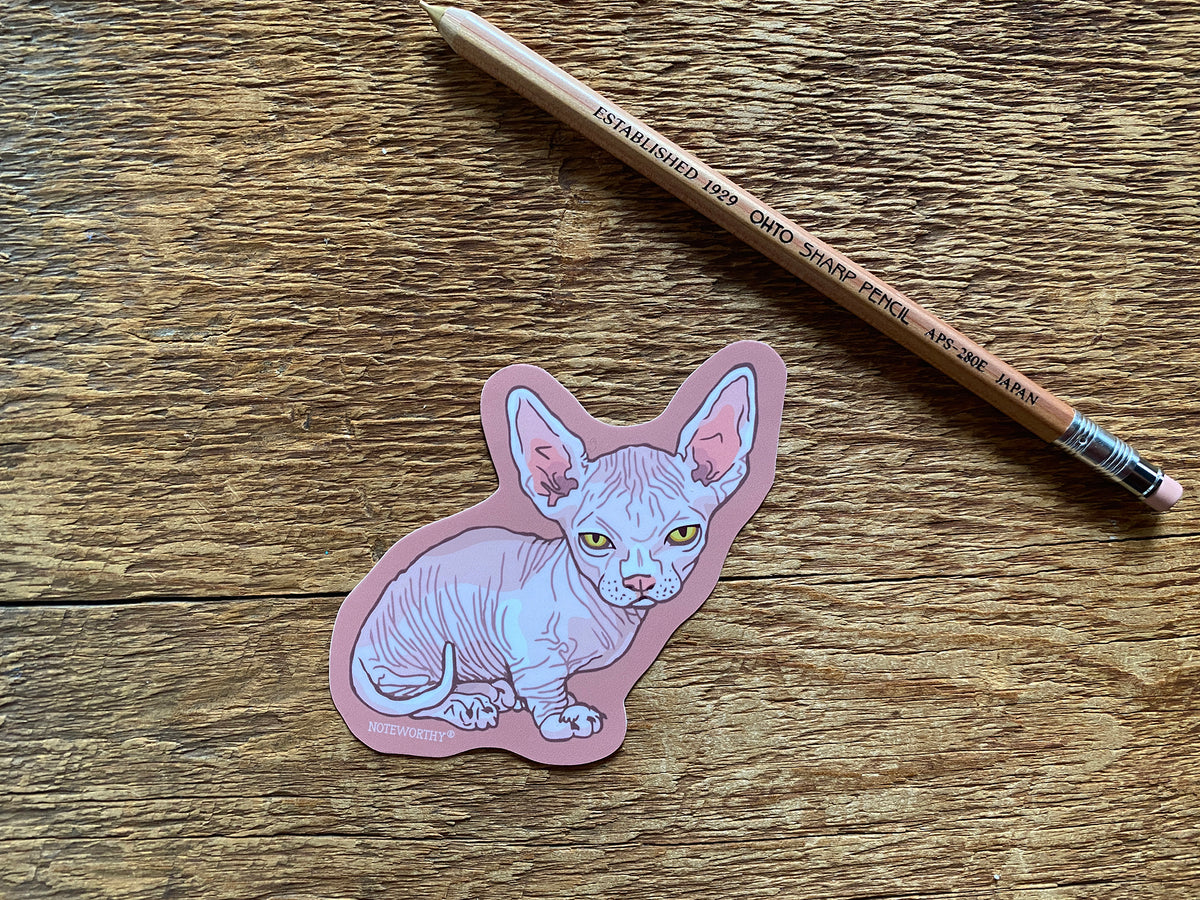 Hairless Cat Sticker – Noteworthy Paper & Press