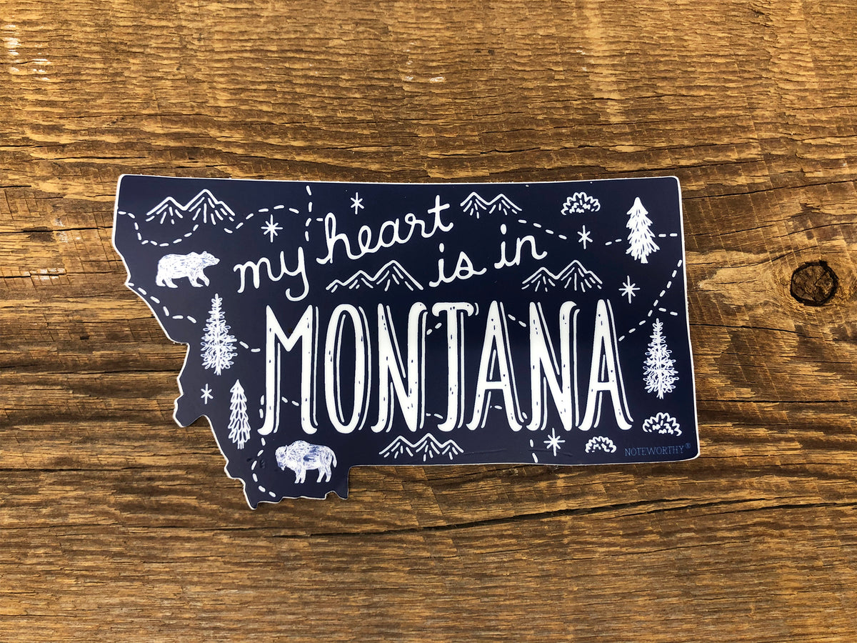 Montana State Sticker – Noteworthy Paper & Press