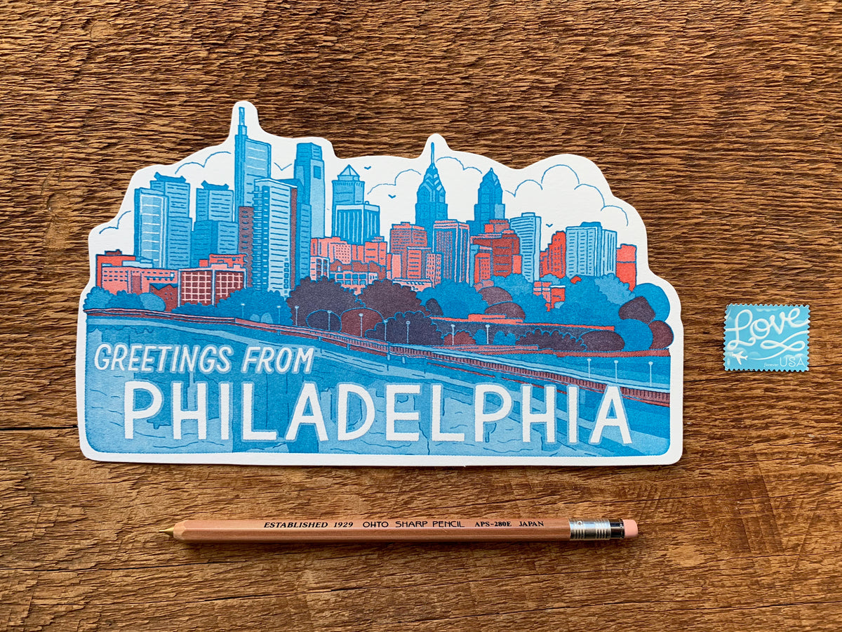 Philadelphia Skyline Scenic Postcard – Noteworthy Paper & Press