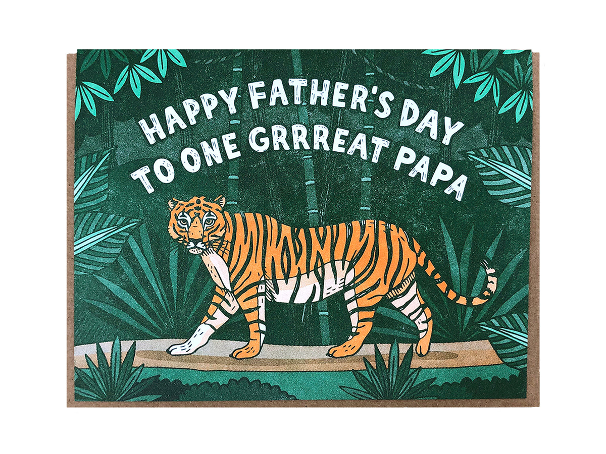 Grrreat Papa Tiger Greeting Card – Noteworthy Paper & Press