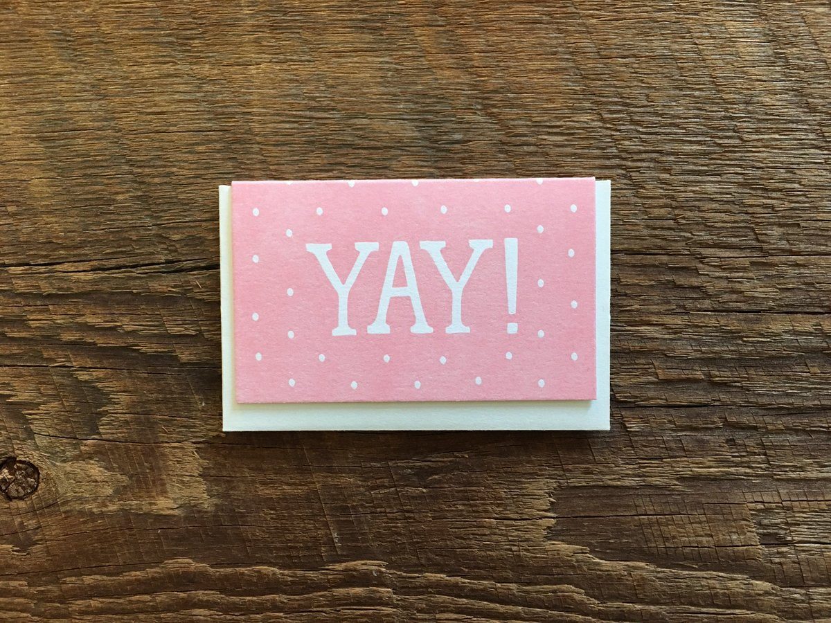 Yay! Pink Enclosure Card – Noteworthy Paper & Press