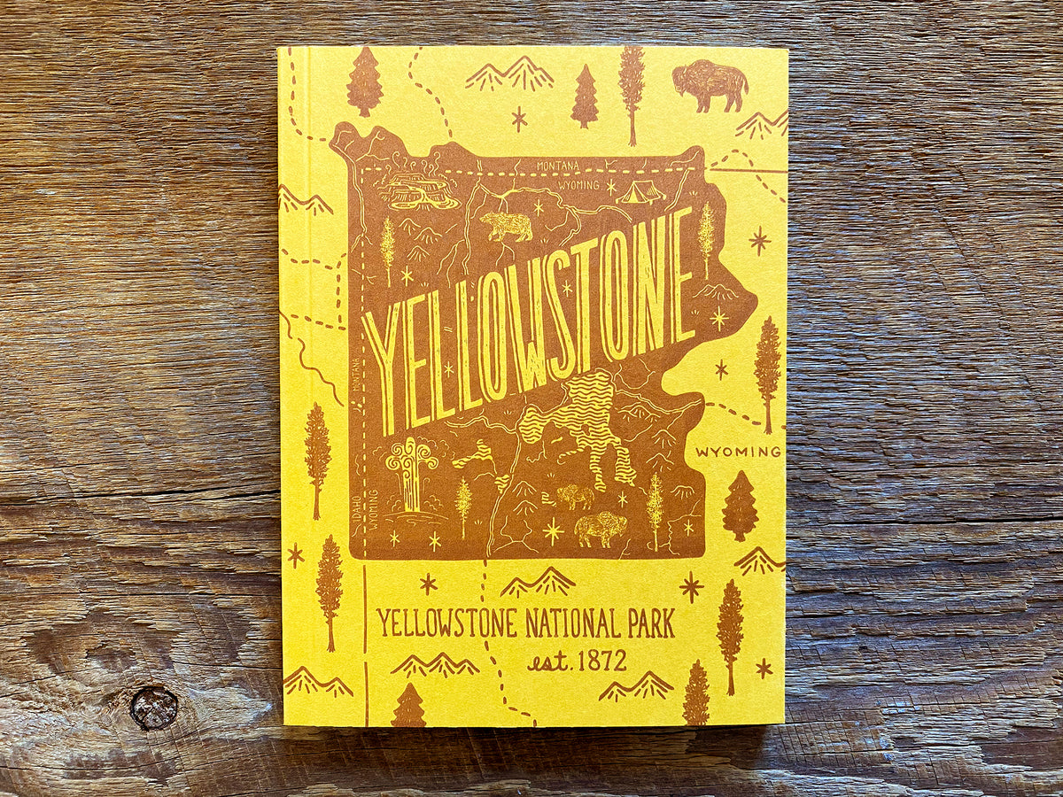 Yellowstone National Park Map Journal – Noteworthy Paper & Press